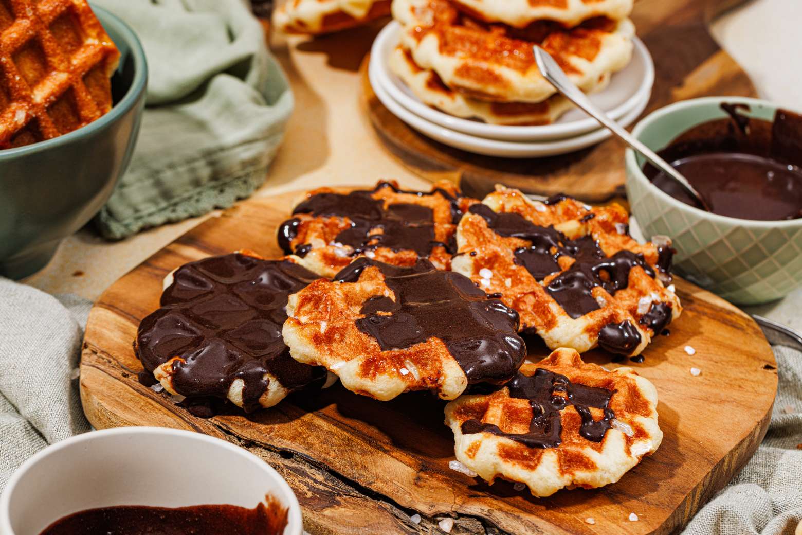 The Best Waffle Recipe without Milk - No Dairy - Whisper Lemon